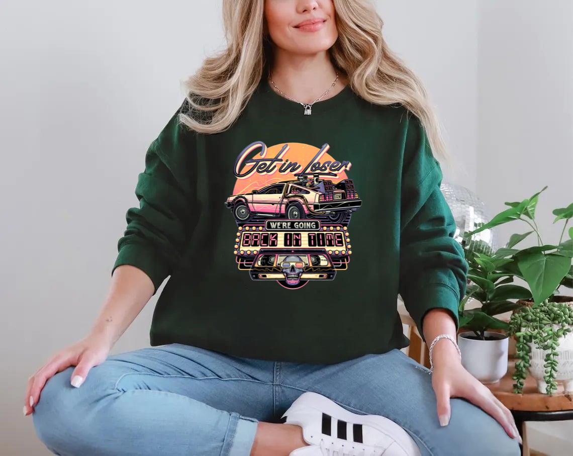 Time Travel Sweatshirt Going Back in Time Retro Vibe Style, for men ...