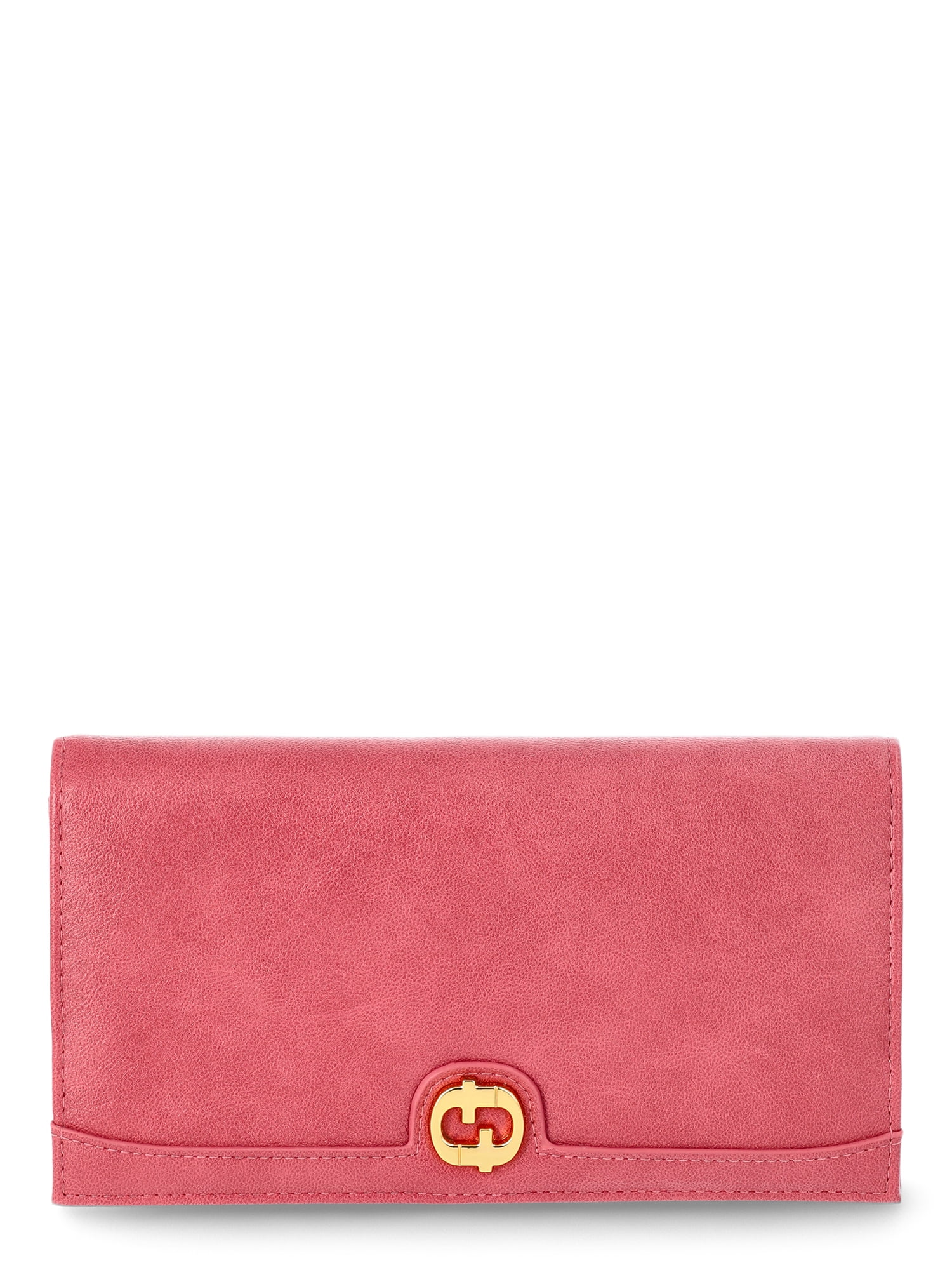 Time & Tru Cora Double Sided Trifold Wallet, Pink - Walmart.com