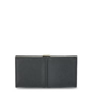 Time and Tru Women's Alexandra Slim Wallet Red with 12 Card Slots ...