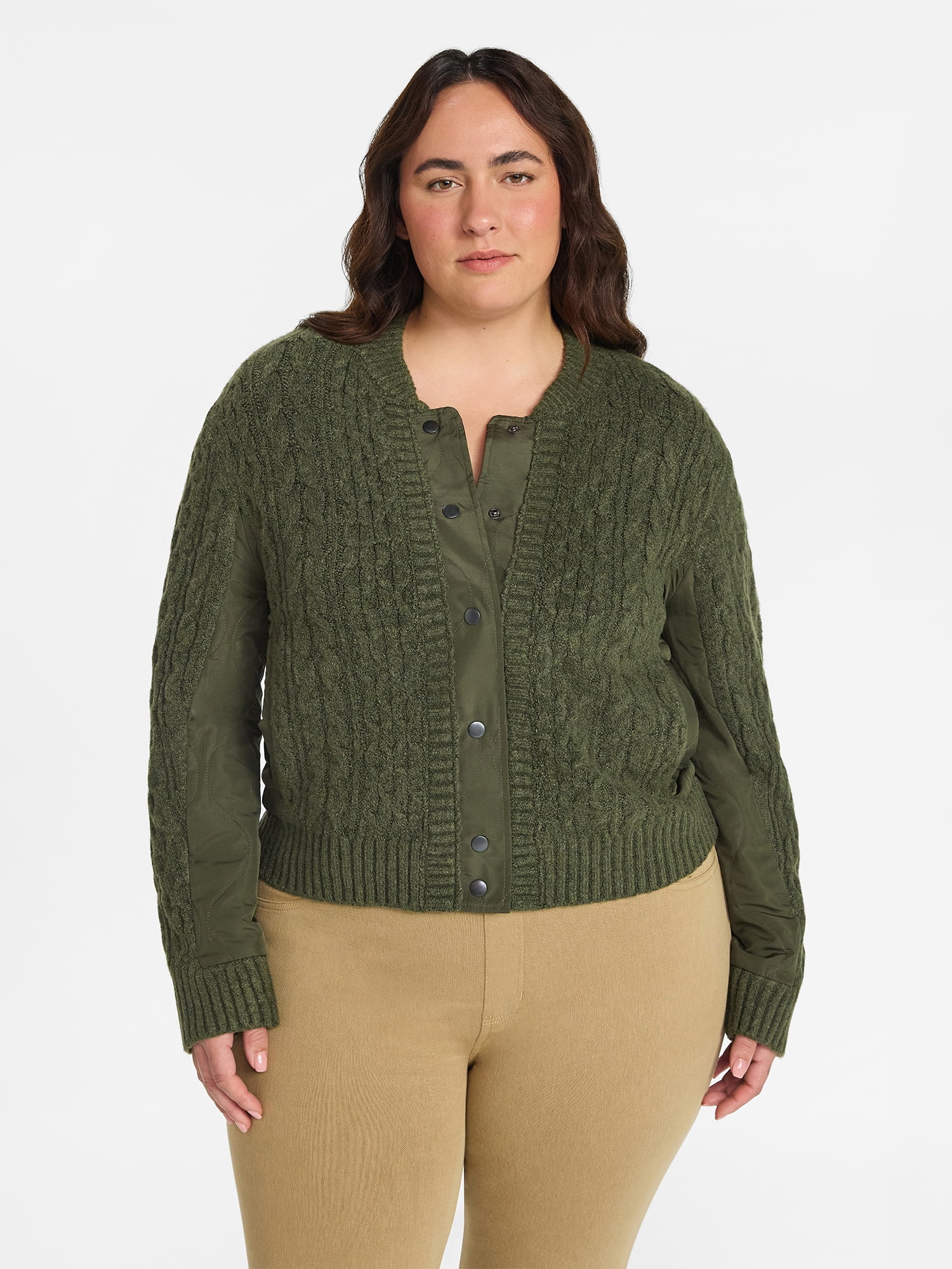 Time and Tru Women's Snap Front Sweater, Sizes XS-XXXL - Walmart.com
