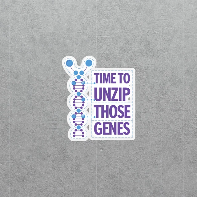Time To Unzip Those Genes Dna Science Biology Stickerphone Decal Water ...
