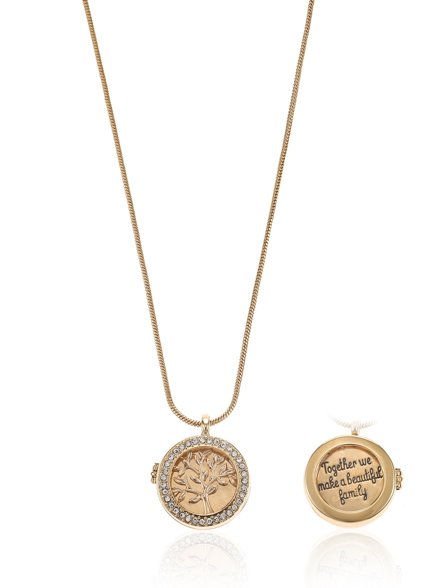 Time and Tru 16" Goldtone Locket with Interchangeable Birthstones and ...