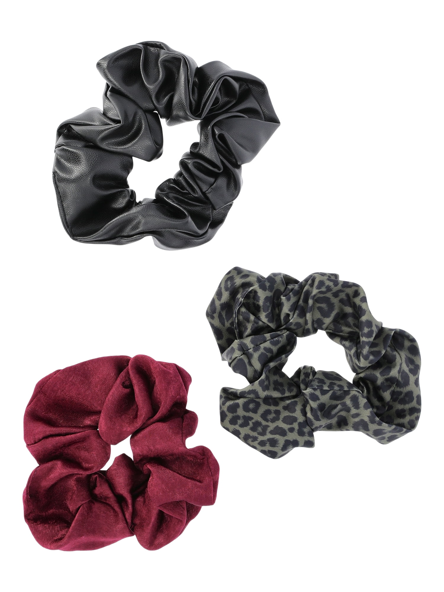 Time and Tru Women's Medium Scrunchy Hair Tie, 3-Pack, Tan - Walmart.com