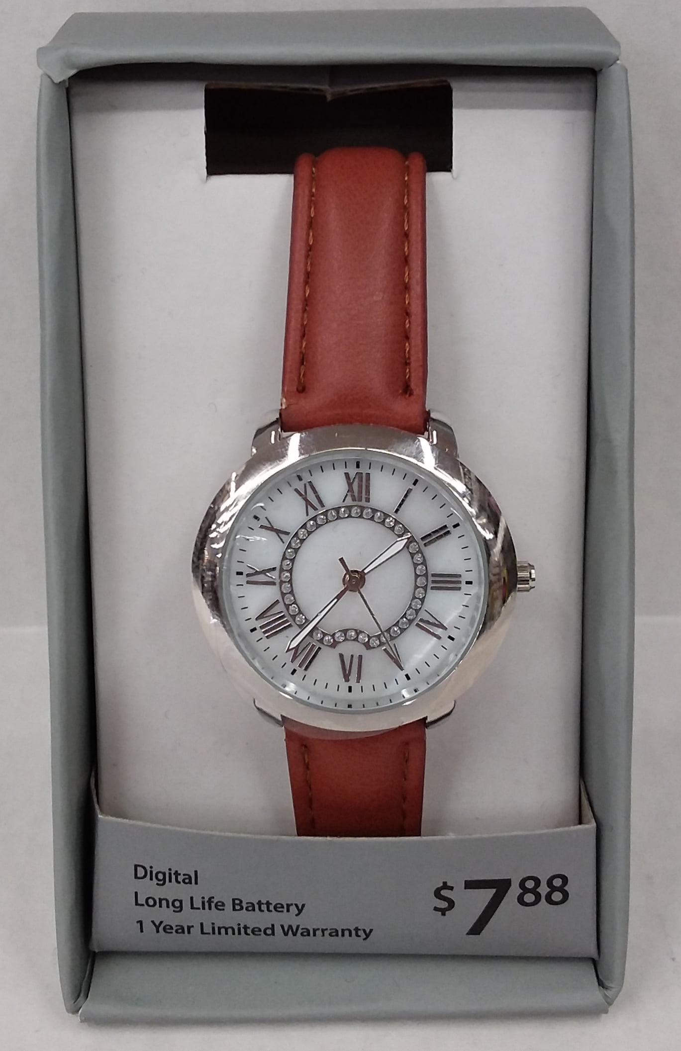 Time and Tru Adult Female Analog Watch with Mother of Pearl Dial and ...