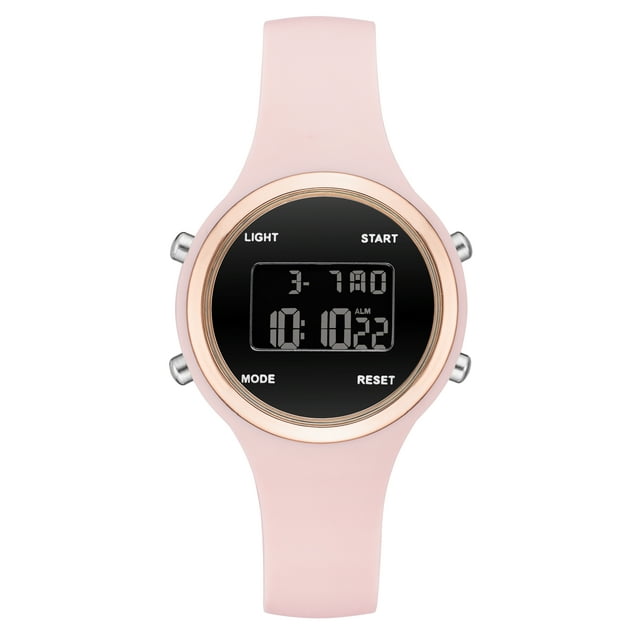 Time and Tru Adult Female Pink Silicone Digital Watch. - Walmart.com