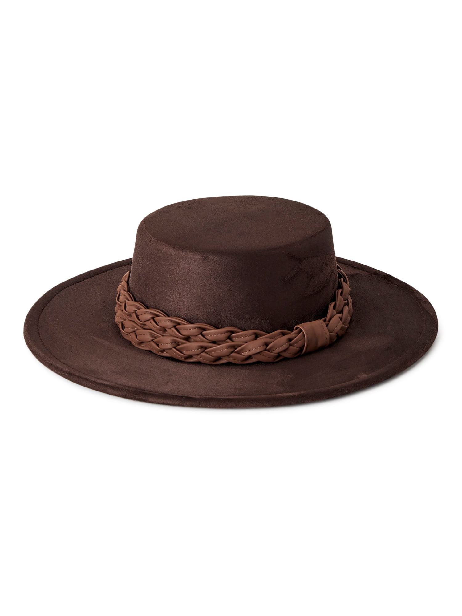 Time and Tru Boater Hat Braided - Stylish women's Headwear - Walmart.com