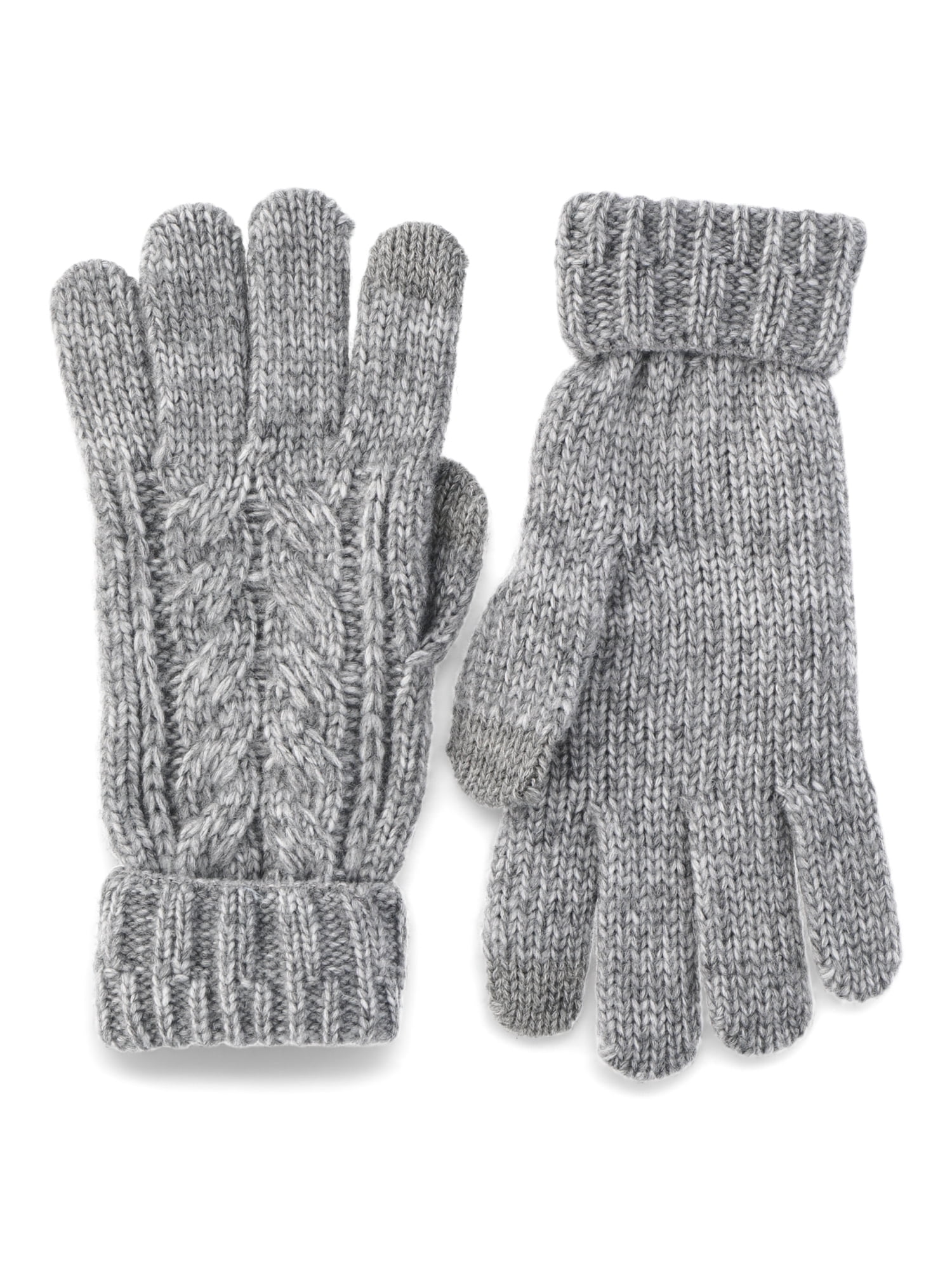 Time and Tru Women’s Cable Knit Touchscreen Gloves - Walmart.com