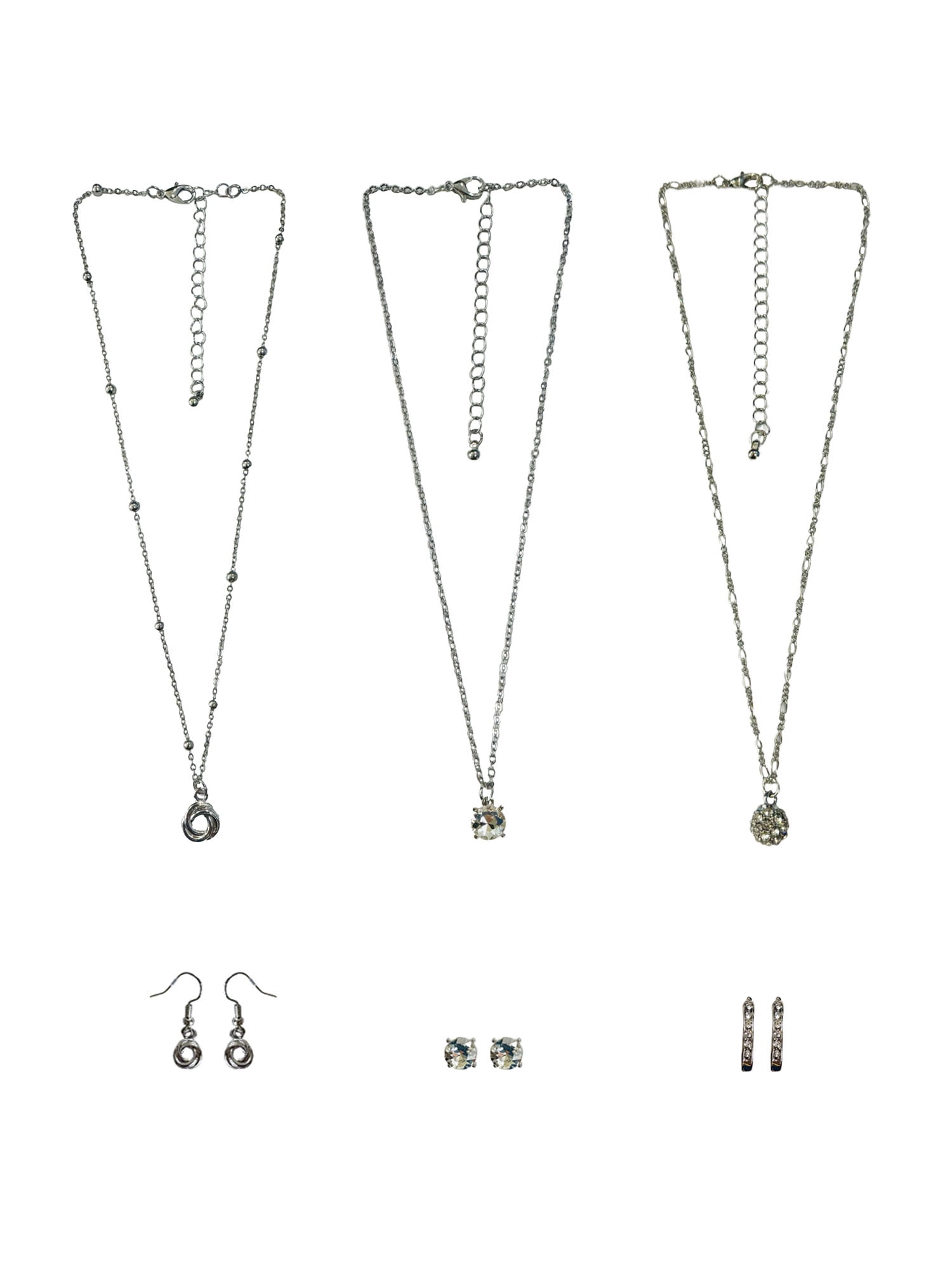 Time and Tru Fireball Necklace and Earring Gift Set Multipack, 6 Pack ...