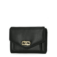 Time and Tru Women's Alexandra Slim Wallet Red with 12 Card Slots ...