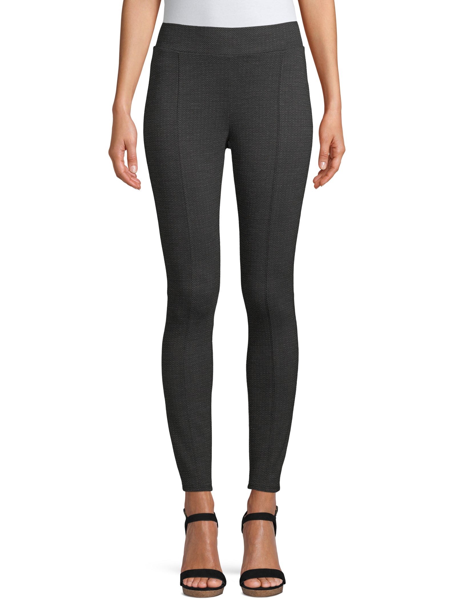 Time and Tru Women's Full Length Ponte Jegging, Elastic Waistband ...