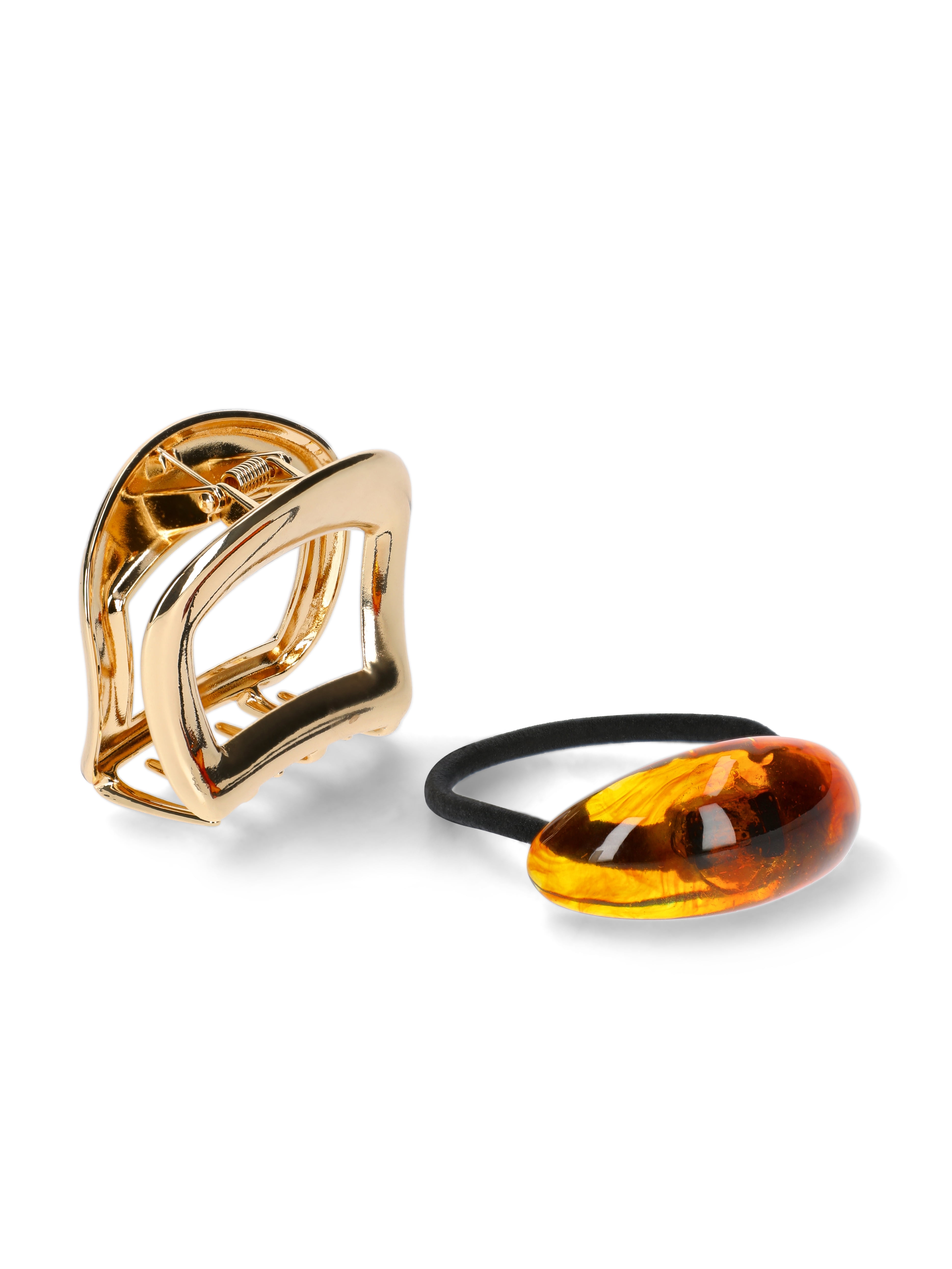 Time and Tru Geo Metal Claw Hair Tie, Brown - Walmart.com