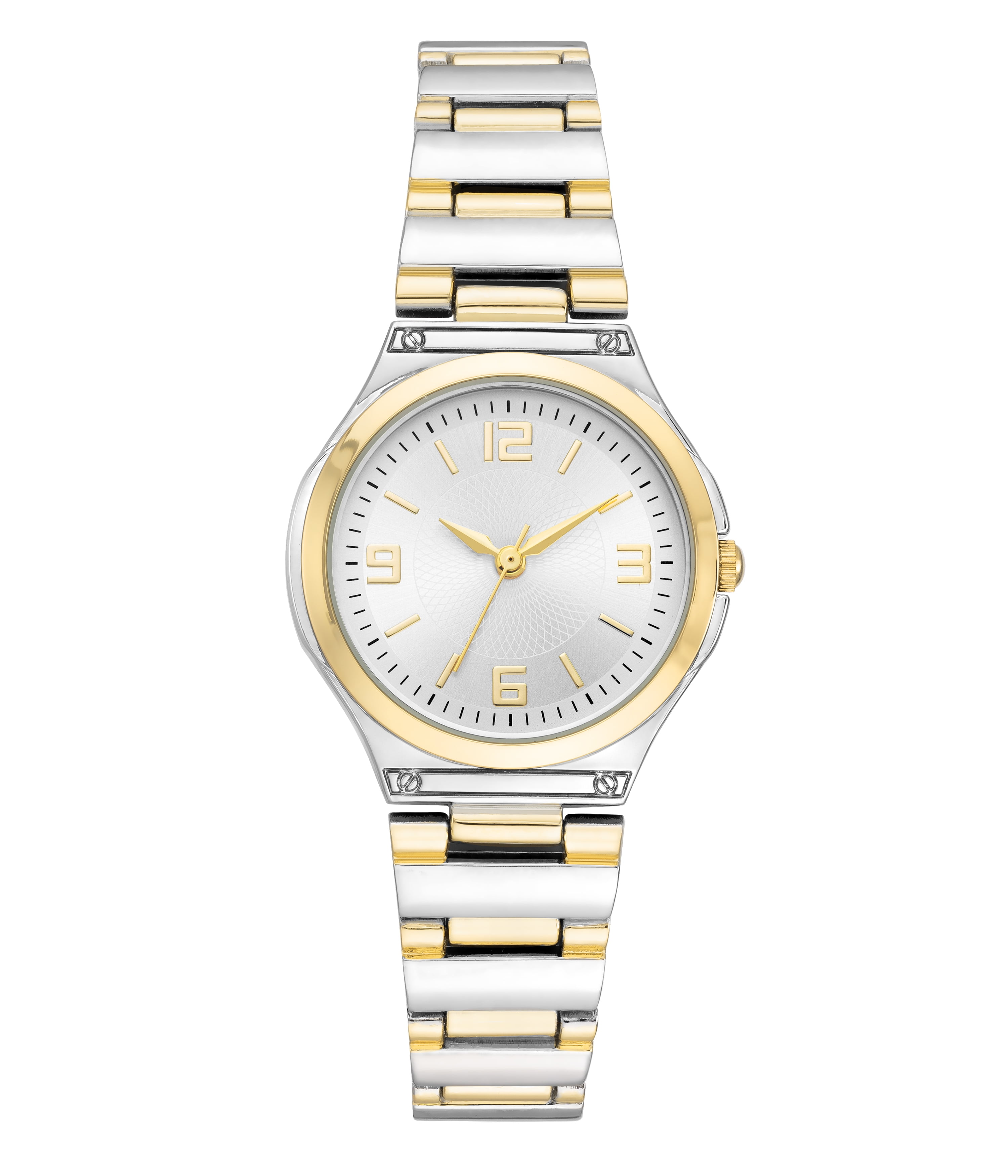 Time and Tru Gold Tone Metal Women's Watch, Blue Tie-Dye Strap, Analog ...