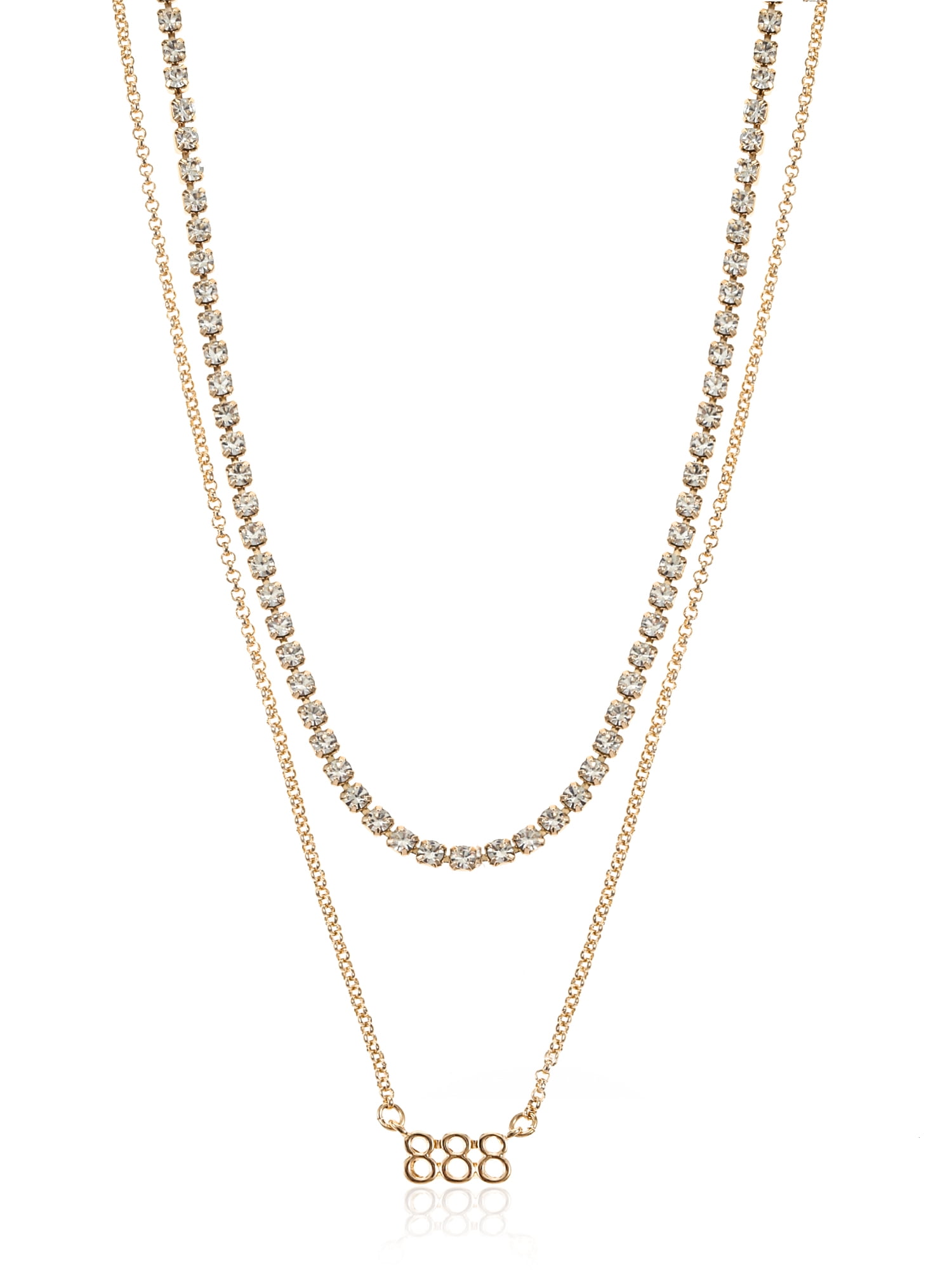 Time and Tru Goldtone Angel Number 888 Necklace Set, 2 Pieces - Walmart.com