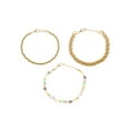 Time and Tru Goldtone Bracelet Set, Beaded, Multicolored, 3 Pieces ...
