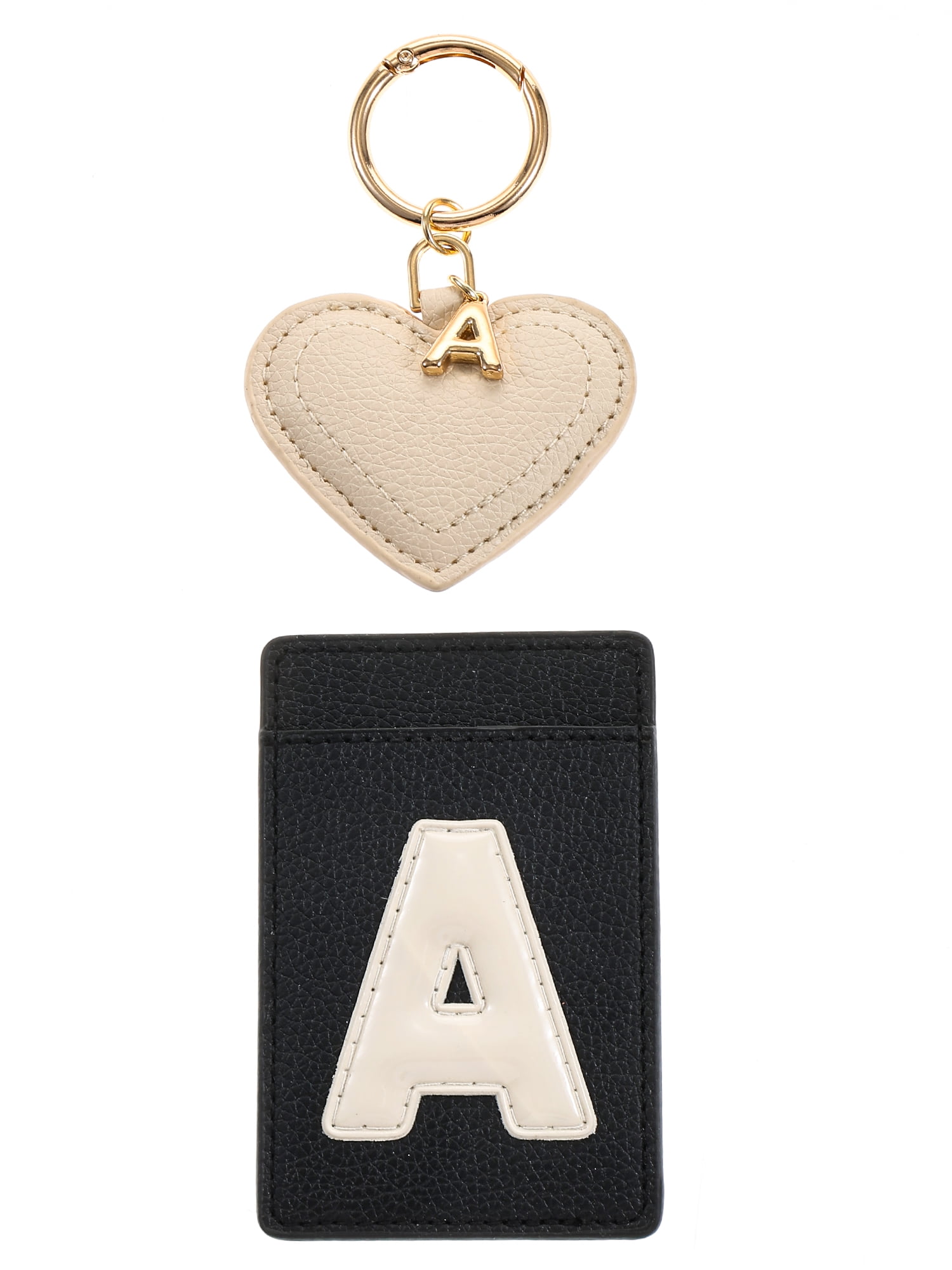 Time and Tru Goldtone and Faux Leather Heart-Shaped Keyring and ...