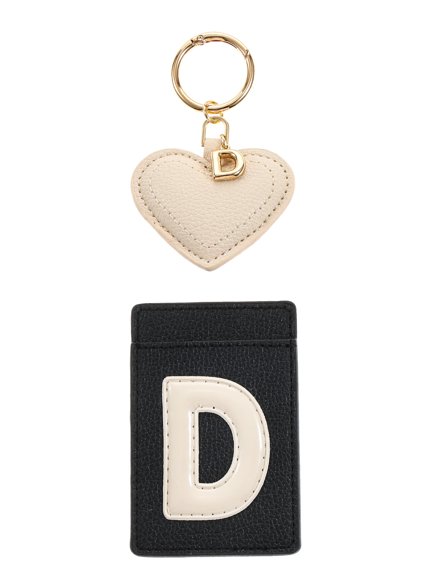 Time and Tru Goldtone and Faux Leather Heart-Shaped Keyring and ...
