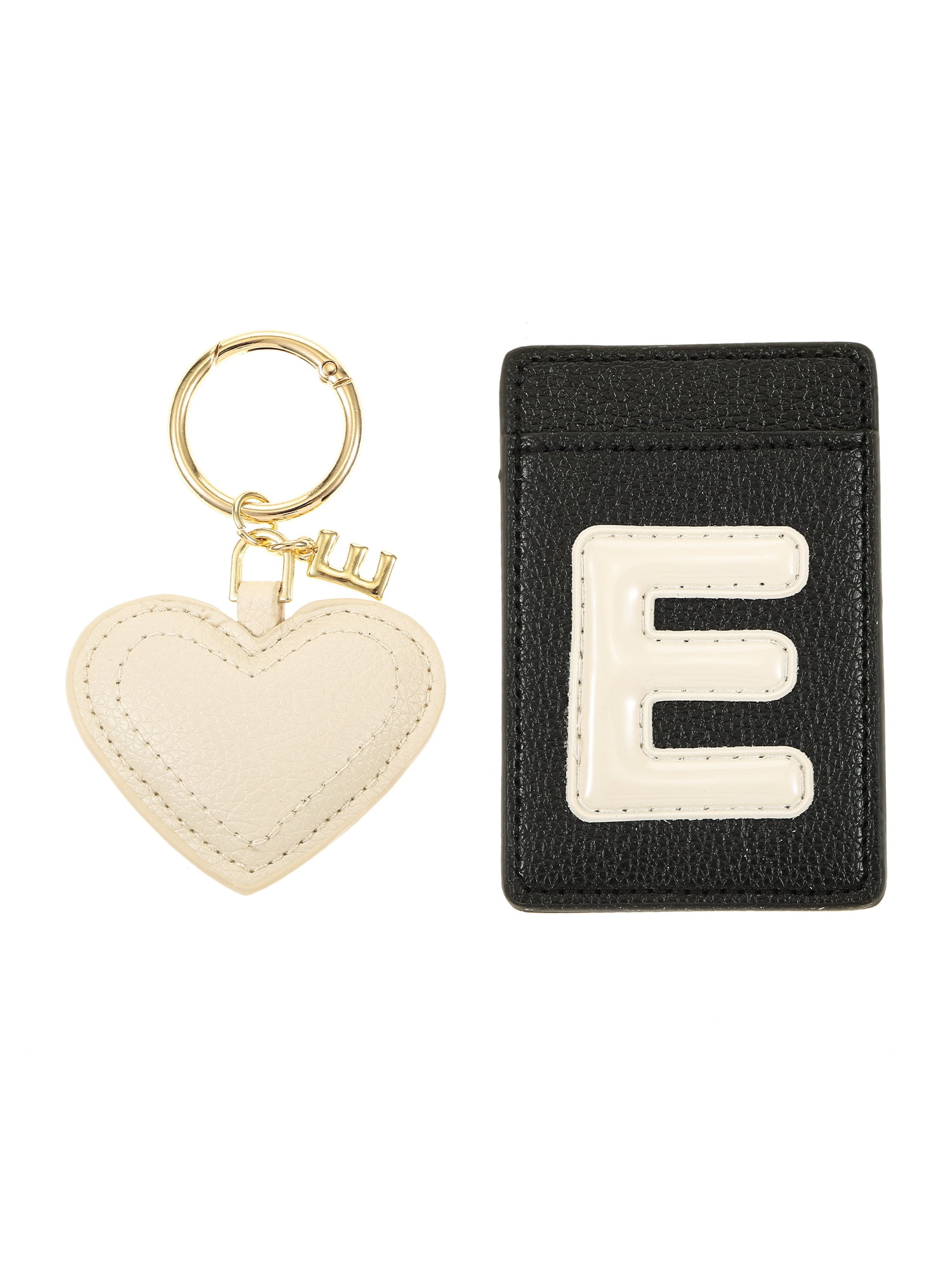 Time and Tru Goldtone and Faux Leather Heart-Shaped Keyring and ...
