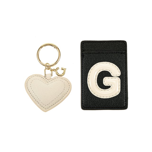Time and Tru Goldtone and Faux Leather Heart-Shaped Keyring and ...