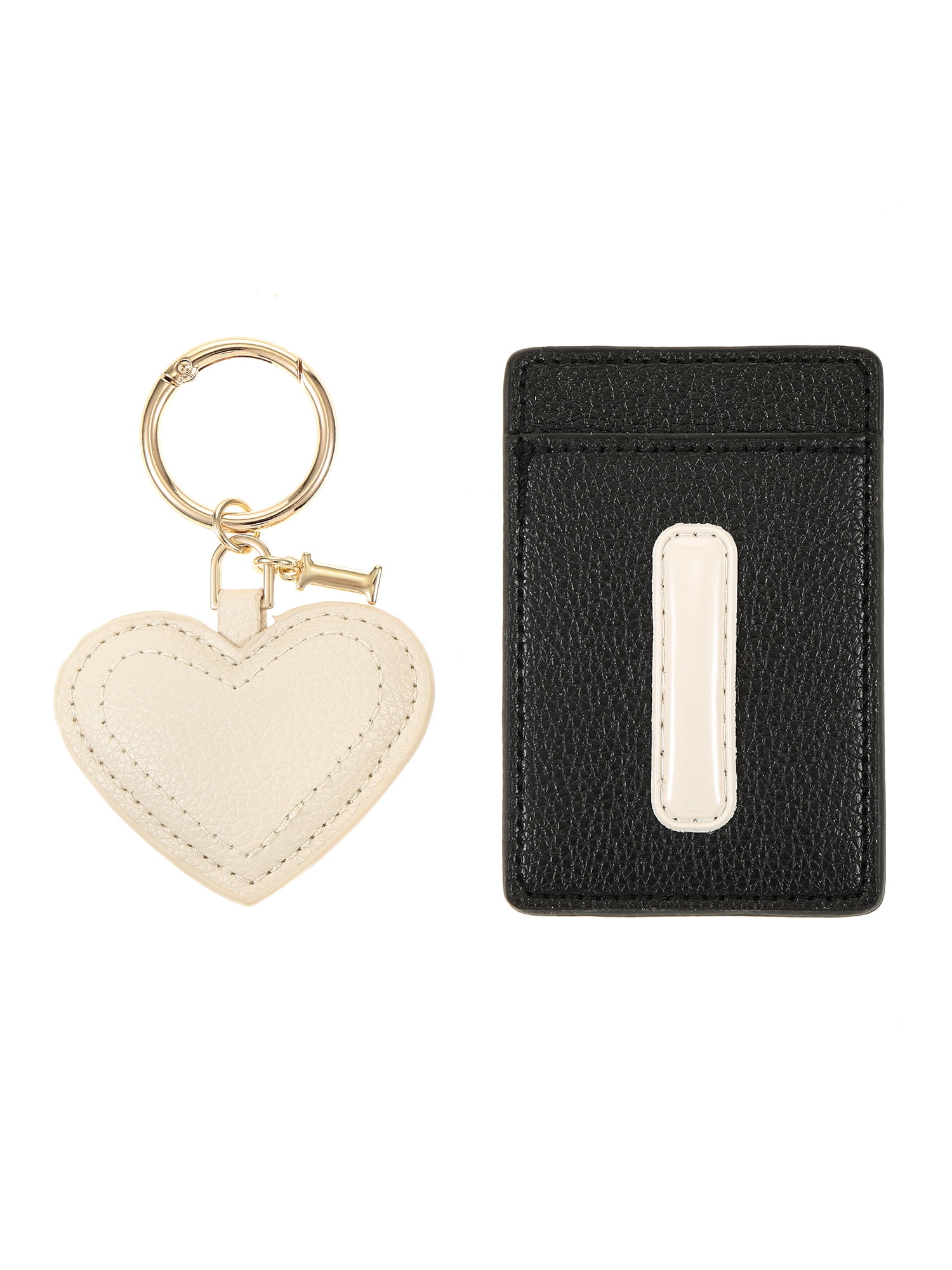 Time and Tru Goldtone and Faux Leather Heart-Shaped Keyring and ...