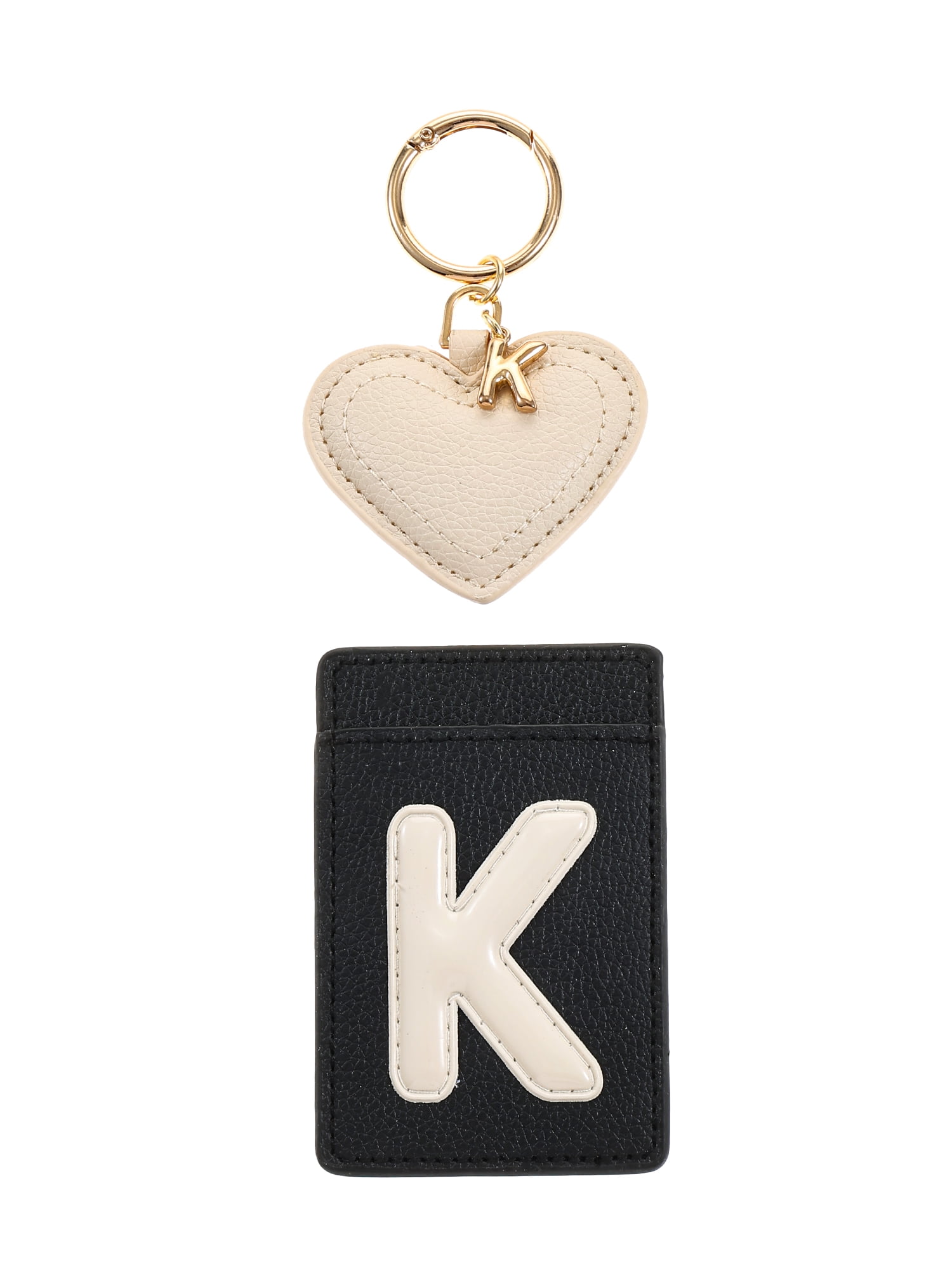 Time & Tru Goldtone Heart Keyring and Adhesive Phone Wallet with ...