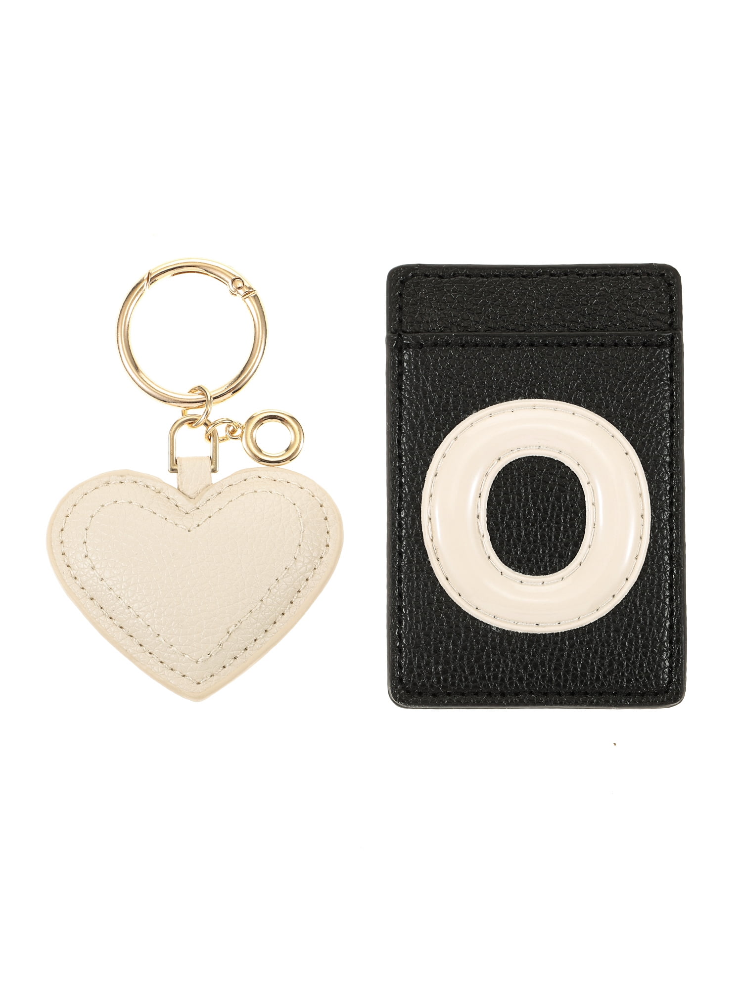 Time and Tru Goldtone and Faux Leather Heart-Shaped Keyring and ...