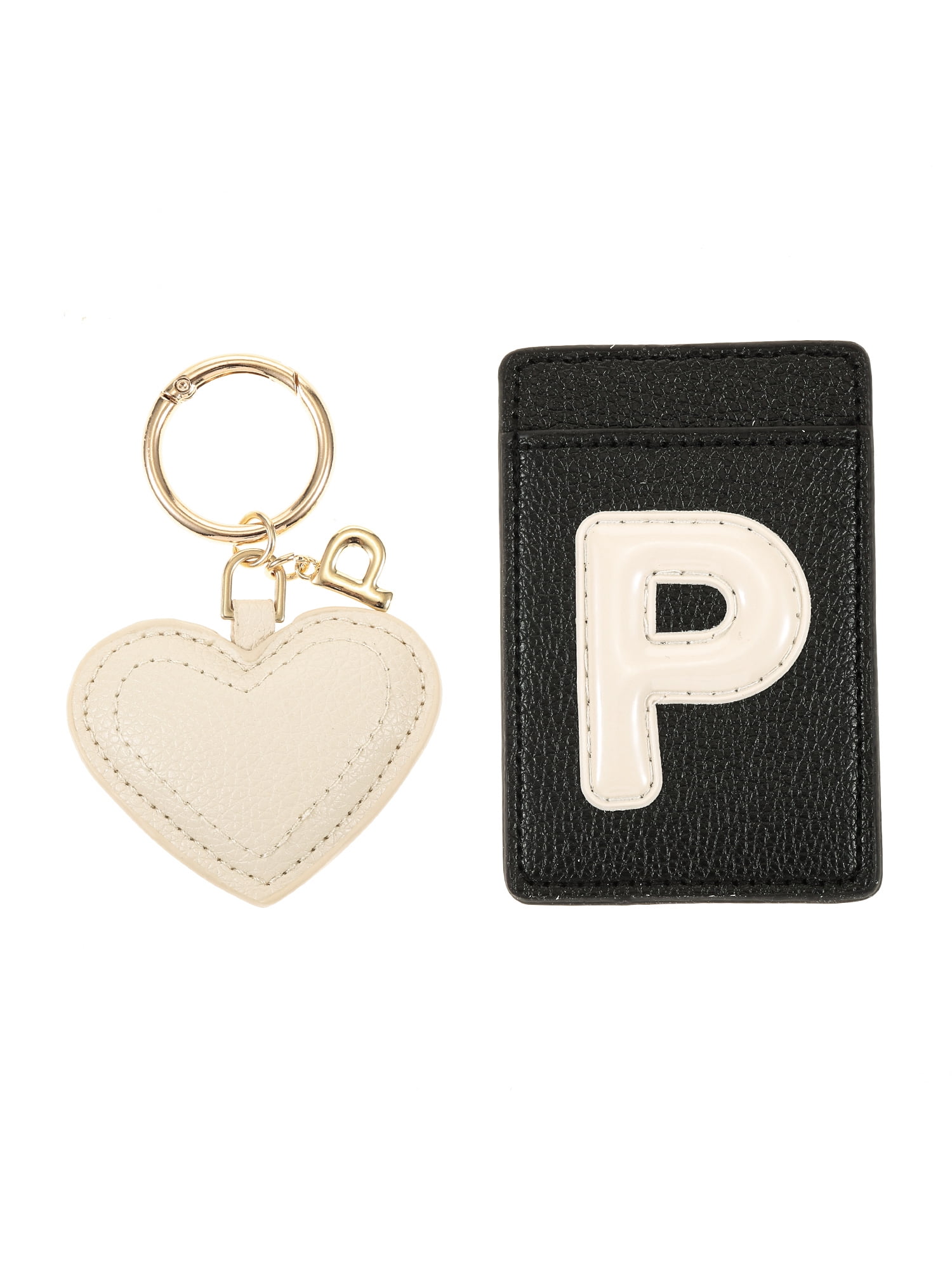 Time and Tru Goldtone and Faux Leather Heart-Shaped Keyring and ...