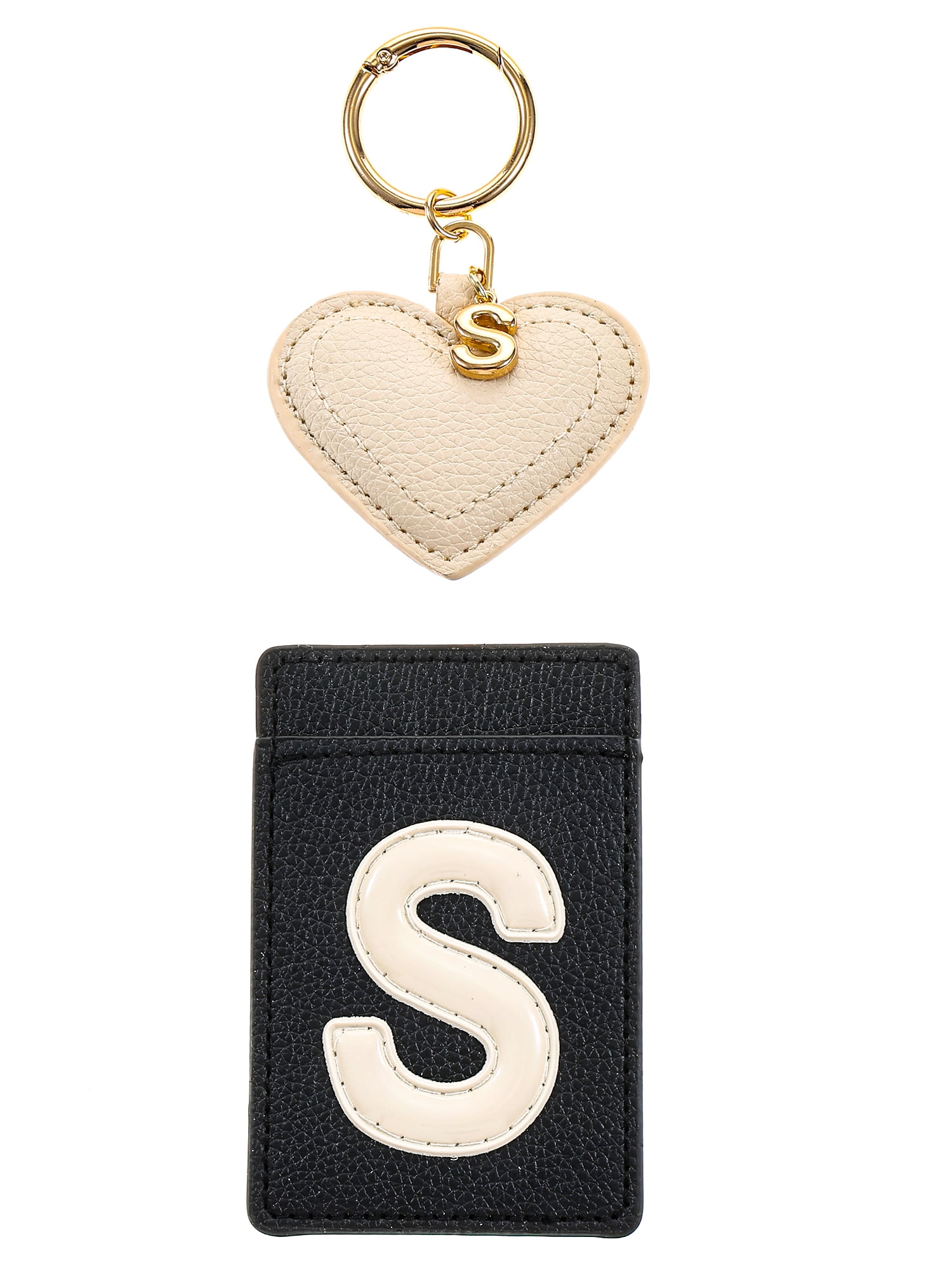 Time and Tru Goldtone and Faux Leather Heart-Shaped Keyring and ...