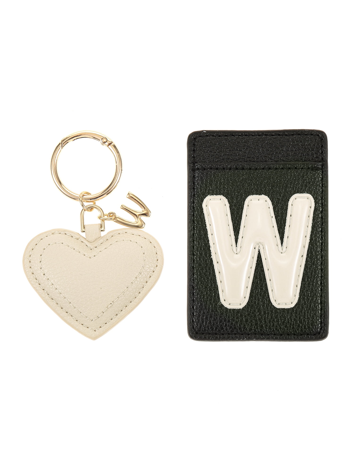 Time and Tru Goldtone and Faux Leather Heart-Shaped Keyring and ...