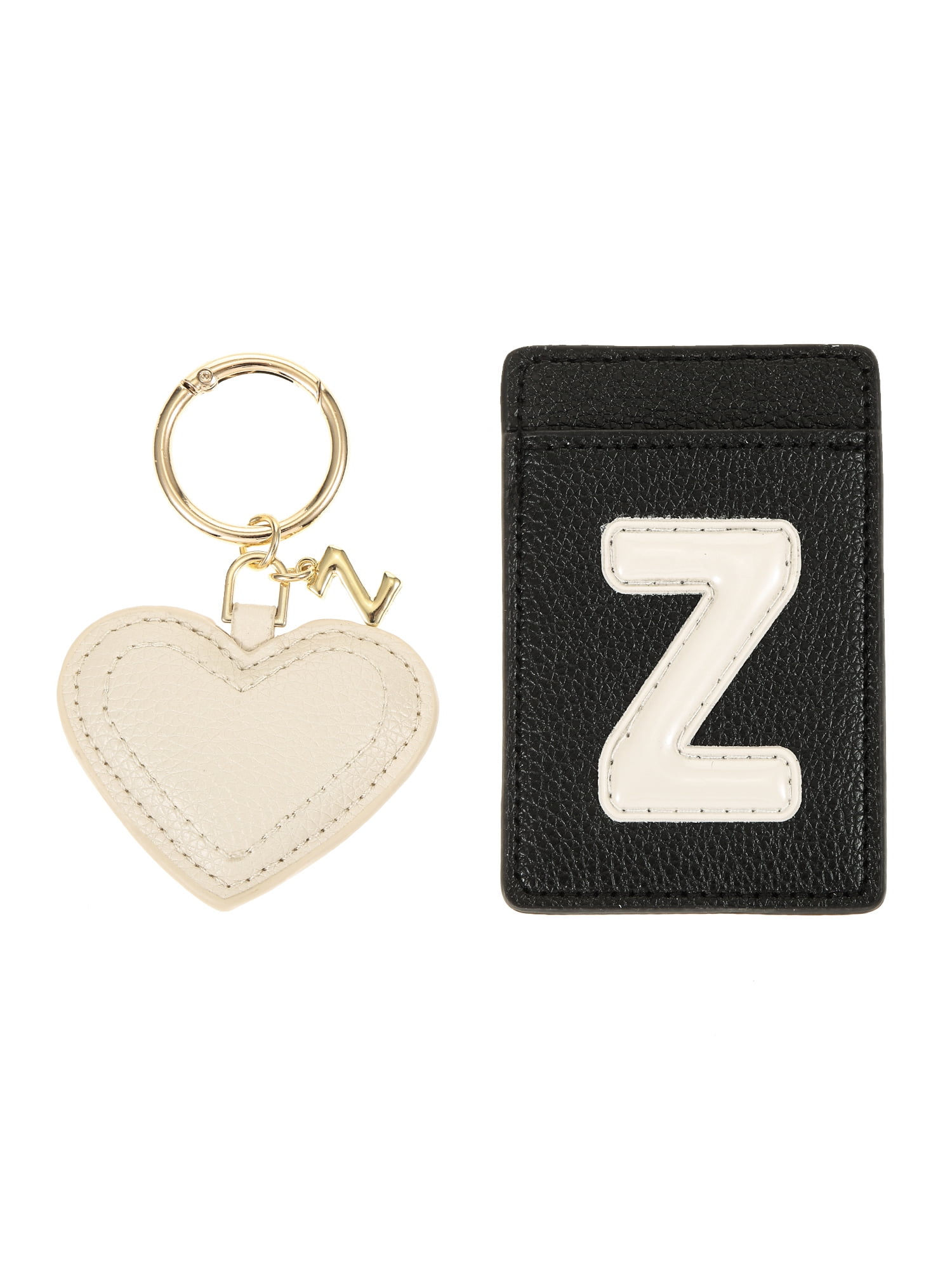 Time and Tru Goldtone and Faux Leather Heart-Shaped Keyring and ...