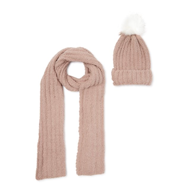 Time and Tru Holiday Scarf and Hat Cold Weather Gift Set, 2-Piece ...