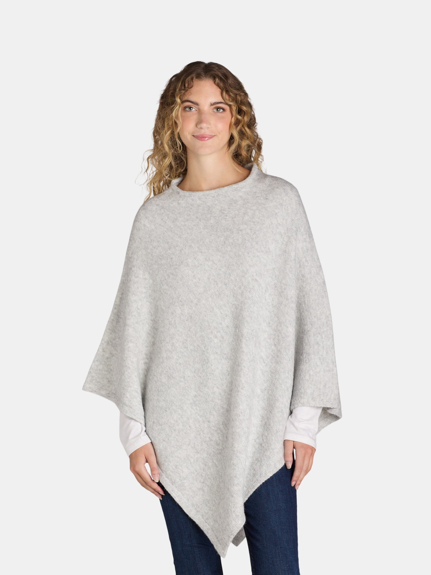 Time and Tru women's Knit Fashion Poncho - Walmart.com