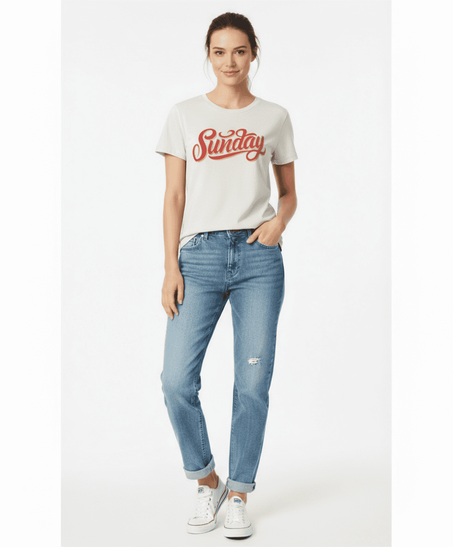 Time and Tru, Ladies' Graphic T-Shirt, Sunday, Sizes XS-3XL - Walmart.com