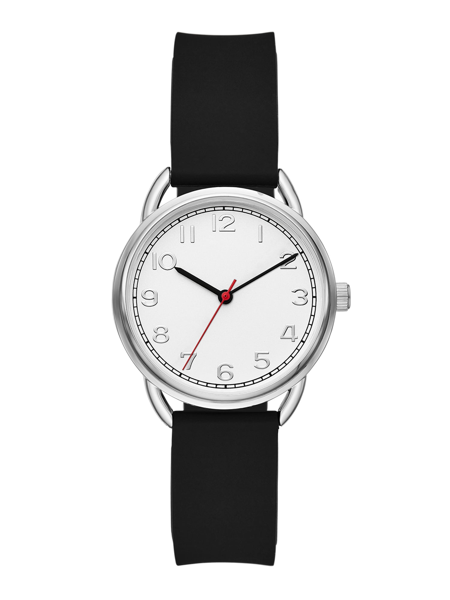 Time and Tru Ladies Watch, Silver Round Case, Easy to Read Dial, Quartz ...