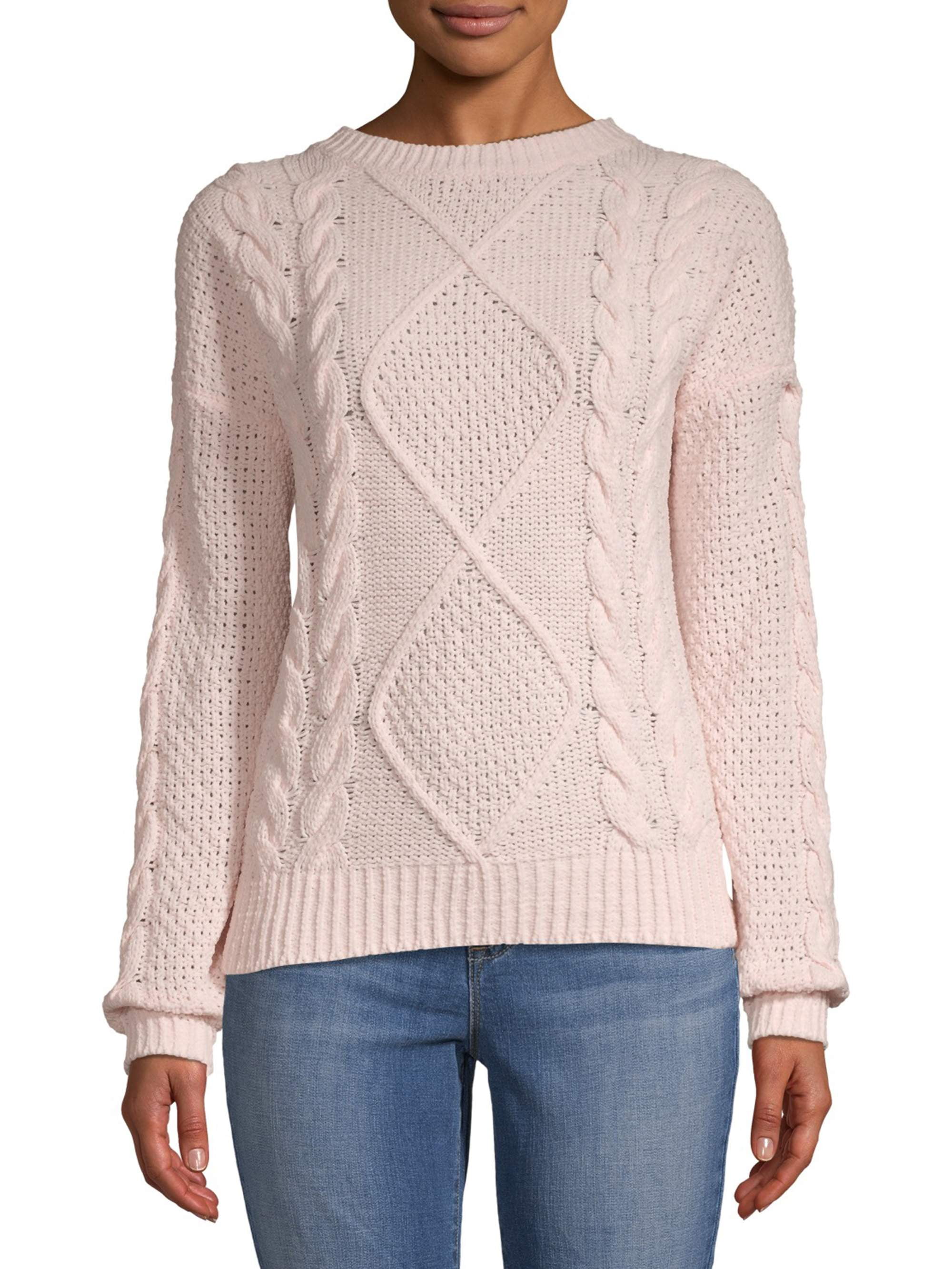Time and Tru Long Sleeve Pullover Drop Shoulder Sweater (Women's) 1 ...