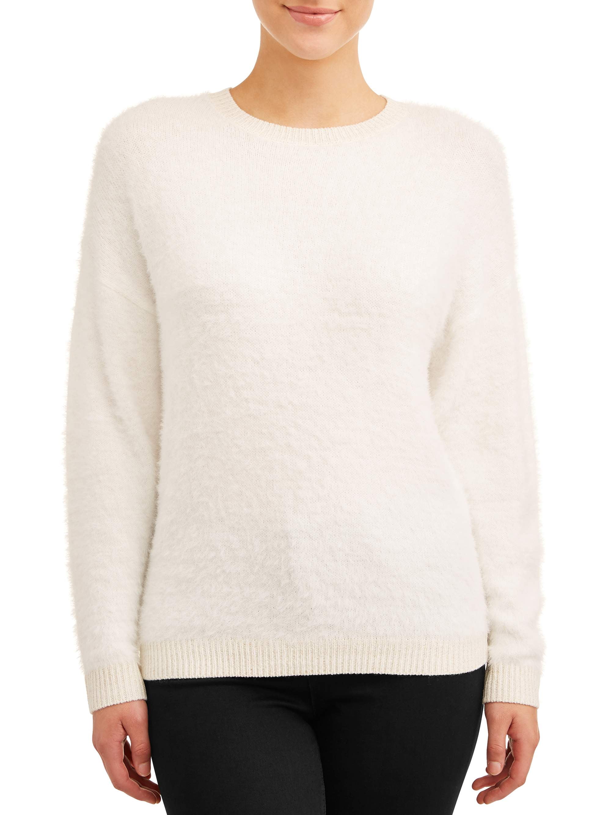 Time and Tru Long Sleeve Pullover Relaxed Fit Sweater (Women's) 1 Pack ...