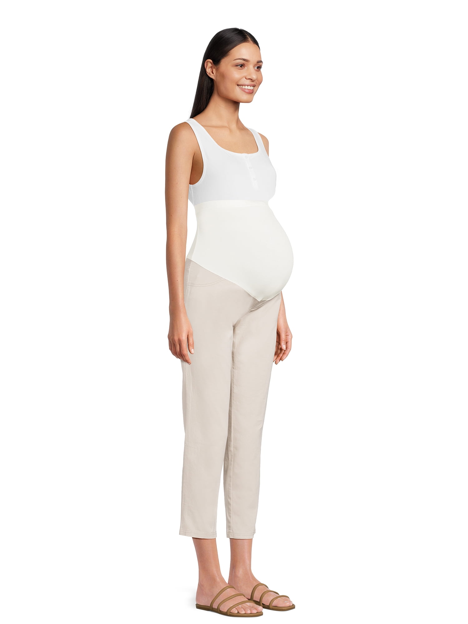 Time and Tru Maternity Essentials Straight Leg Jeggings, 27" Inseam ...