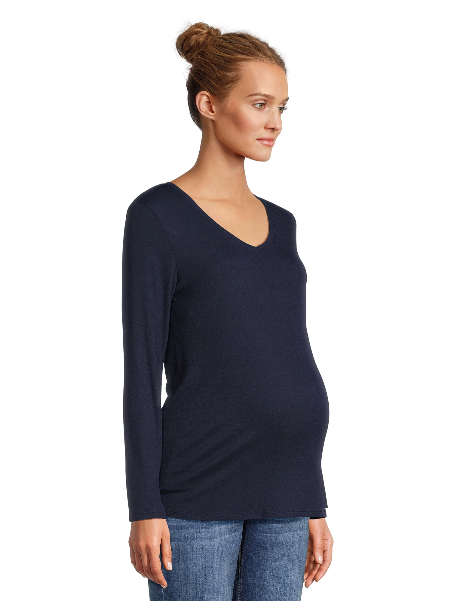 Time and Tru Maternity Long Sleeve T-shirt - Walmart.com