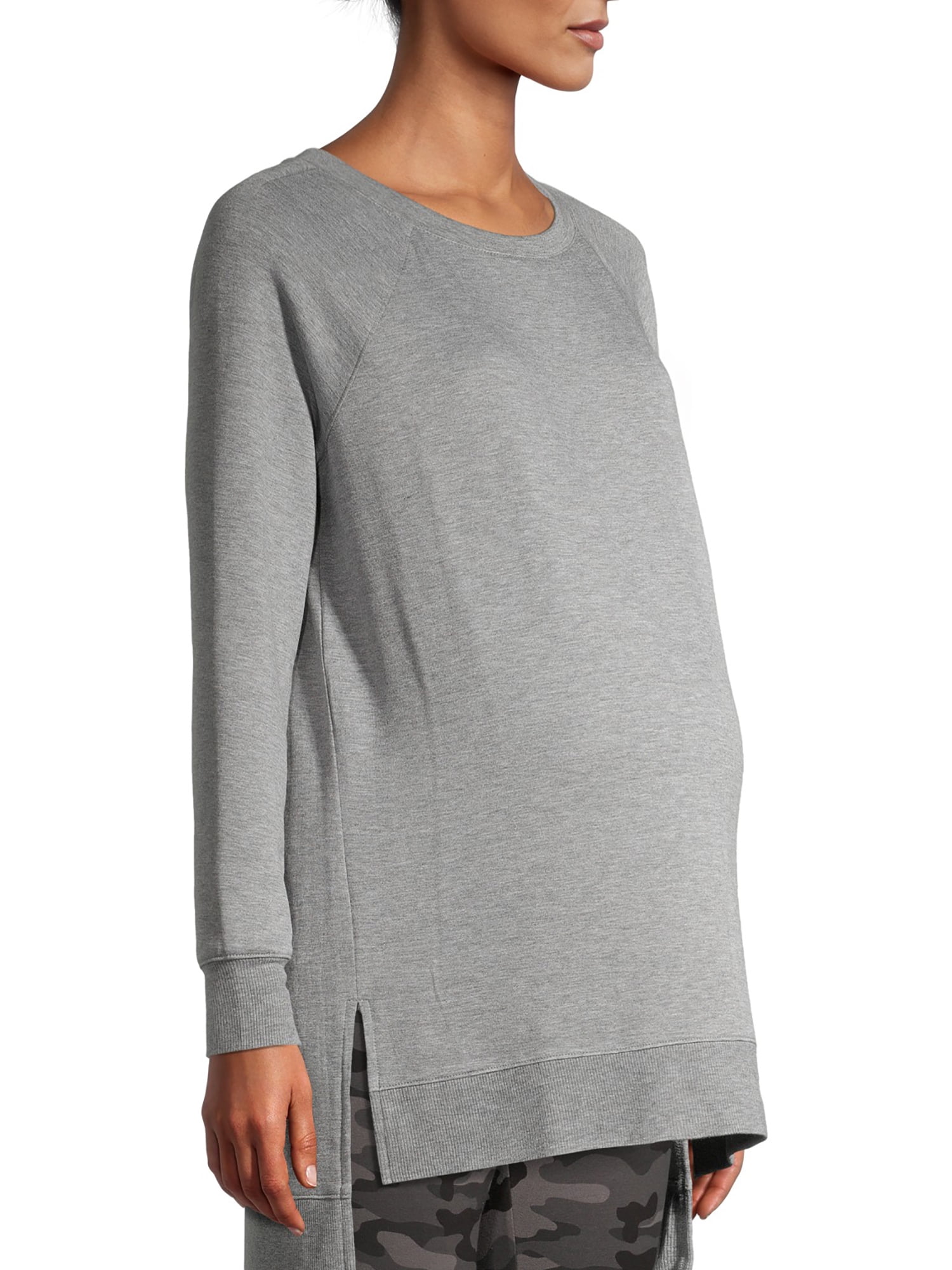 Time and Tru Maternity Long Sleeve Tunic Top - Walmart.com