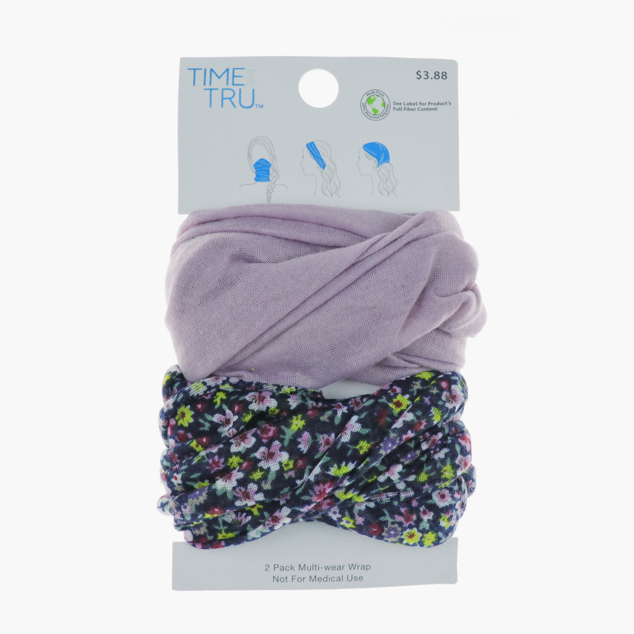 Time and Tru Multiwear Headwrap, 2-Pack (Unisex) - Walmart.com