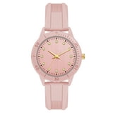 Time and Tru Pink Silicone Strap Ladies Watch with Pink Dial and ...