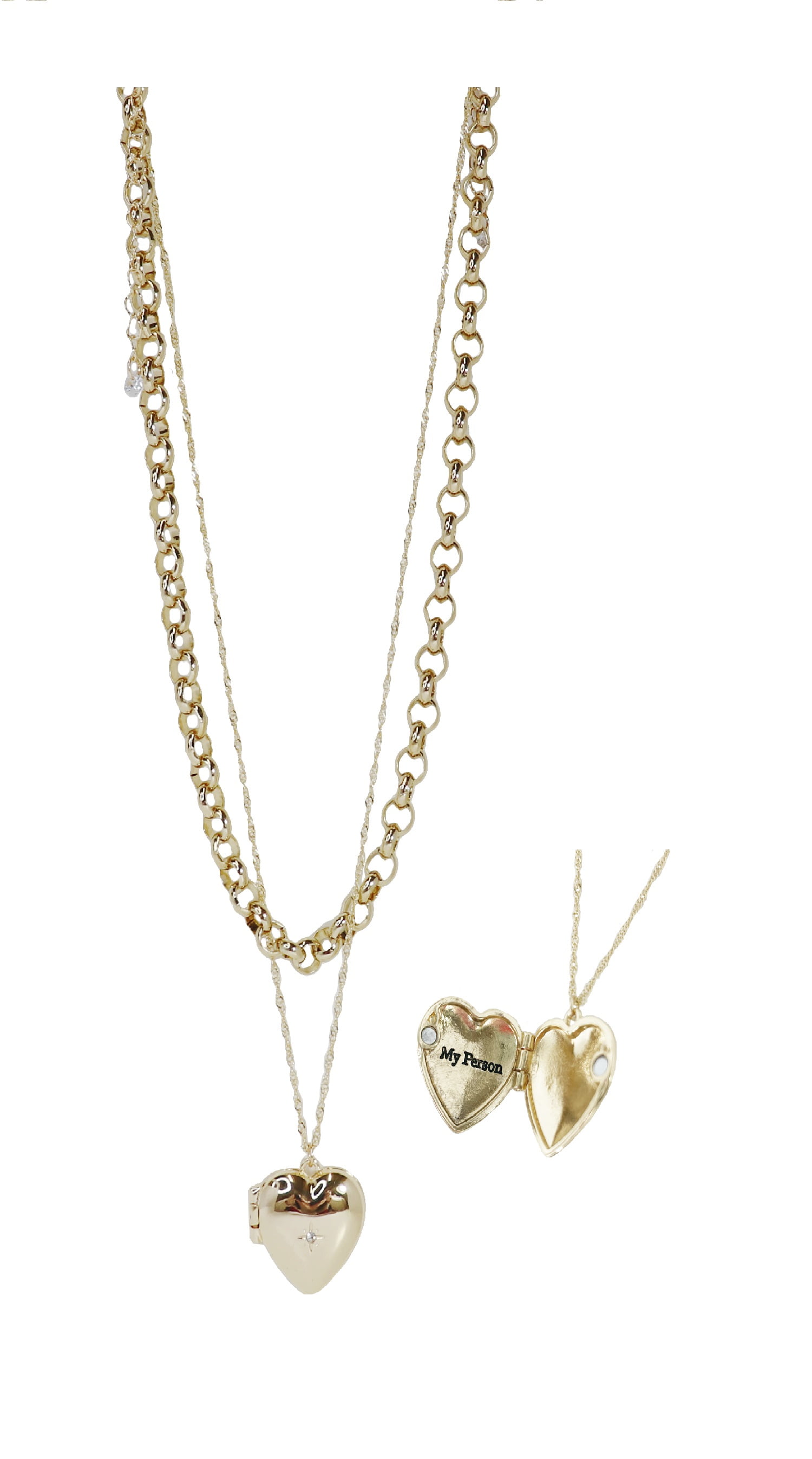 Time and Tru Silvertone 2 Row Multi Length Necklace with "Forever ...