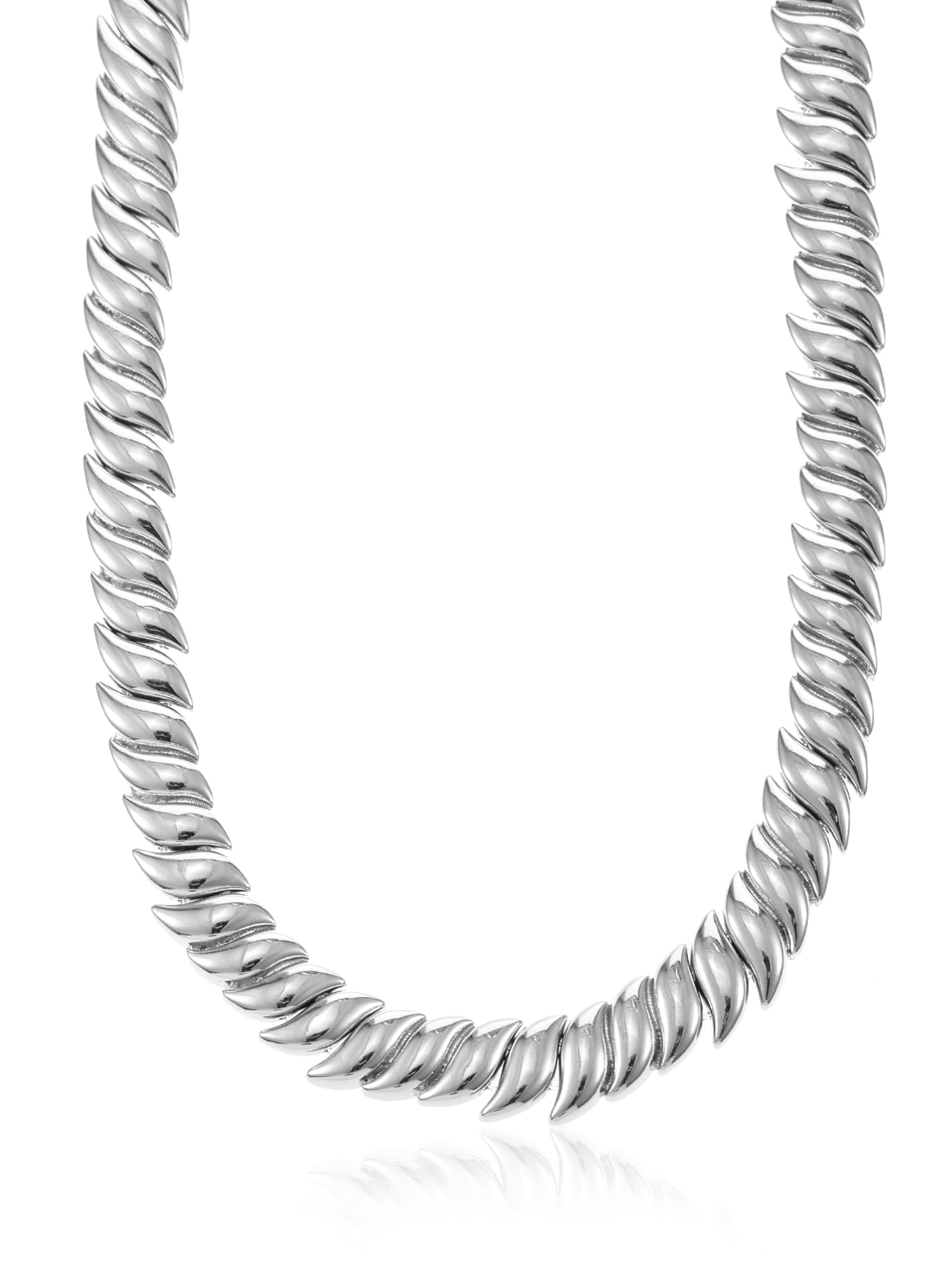 Time and Tru Silvertone Necklace, 16 to 19-inch with Lobster Claw Clasp ...