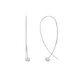 Time and Tru Silvertone Pull-Through Loop Hoop Earrings, 2.25 inches ...