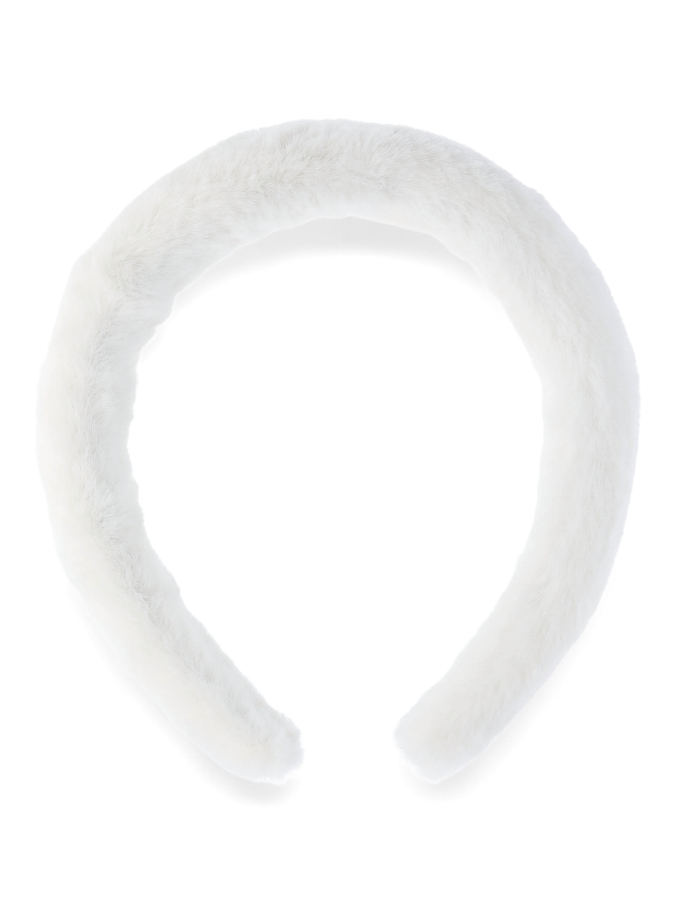 Time and Tru Women's Faux Fur Hair Headband, Ivory - Walmart.com
