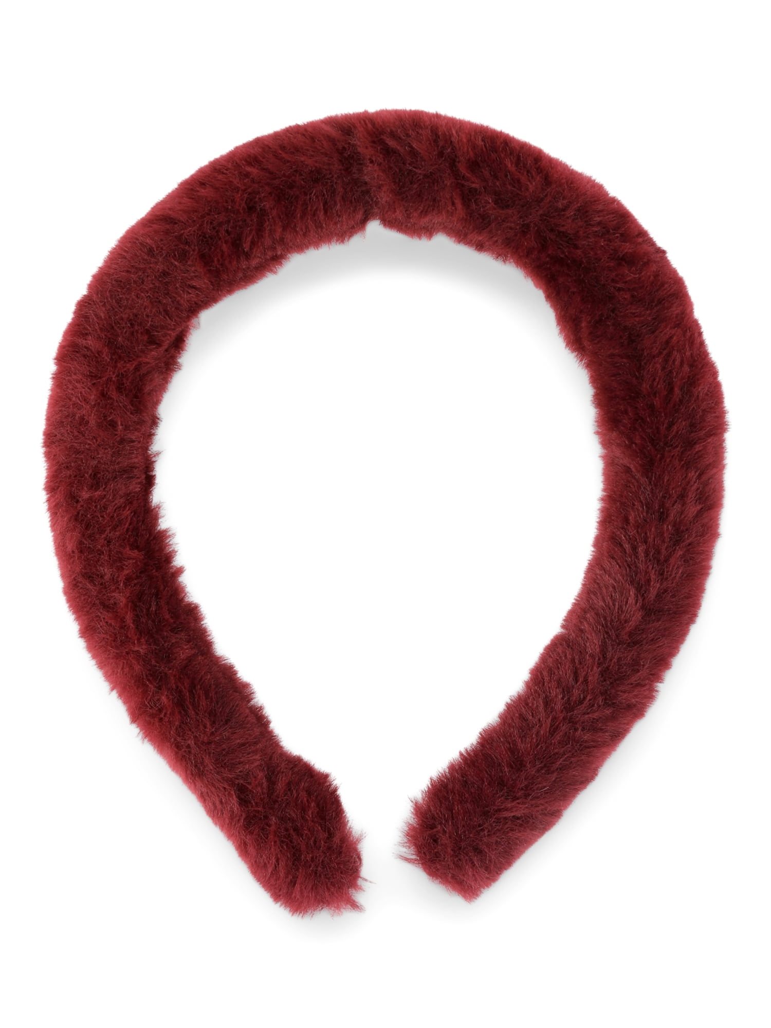 Time and Tru Women's Faux Fur Hair Headband, Red - Walmart.com