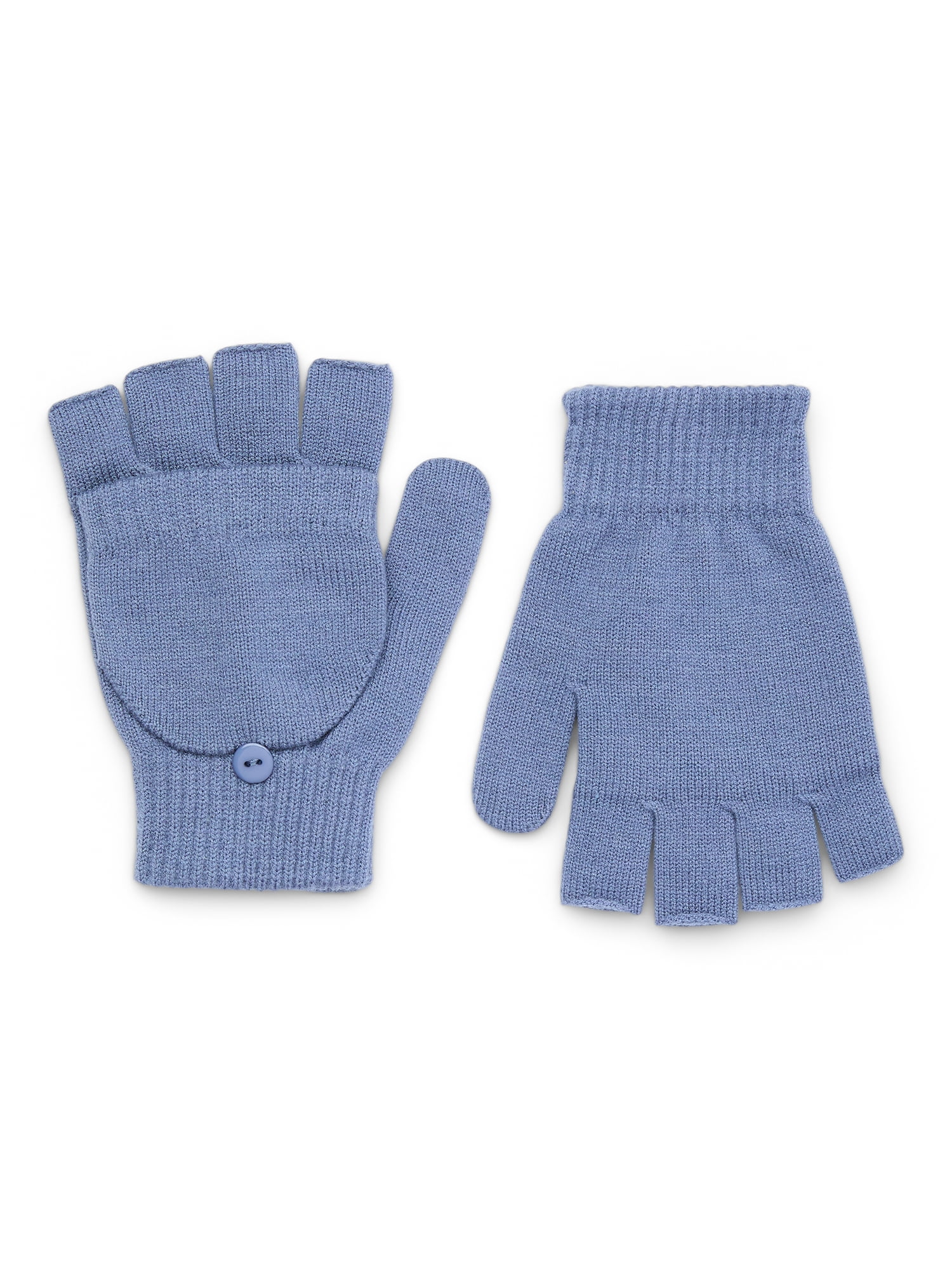 Time and Tru Women's Pop Top Winter Glove, Insignia Blue,Knit, One Size ...