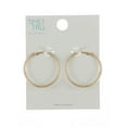 Time and Tru Woman's Textured Hoop Earring, Gold - Walmart.com