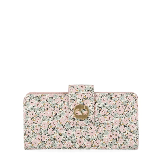 Time and Tru Women's Alexandra Slim Tab Wallet, Floral Print - Walmart.com