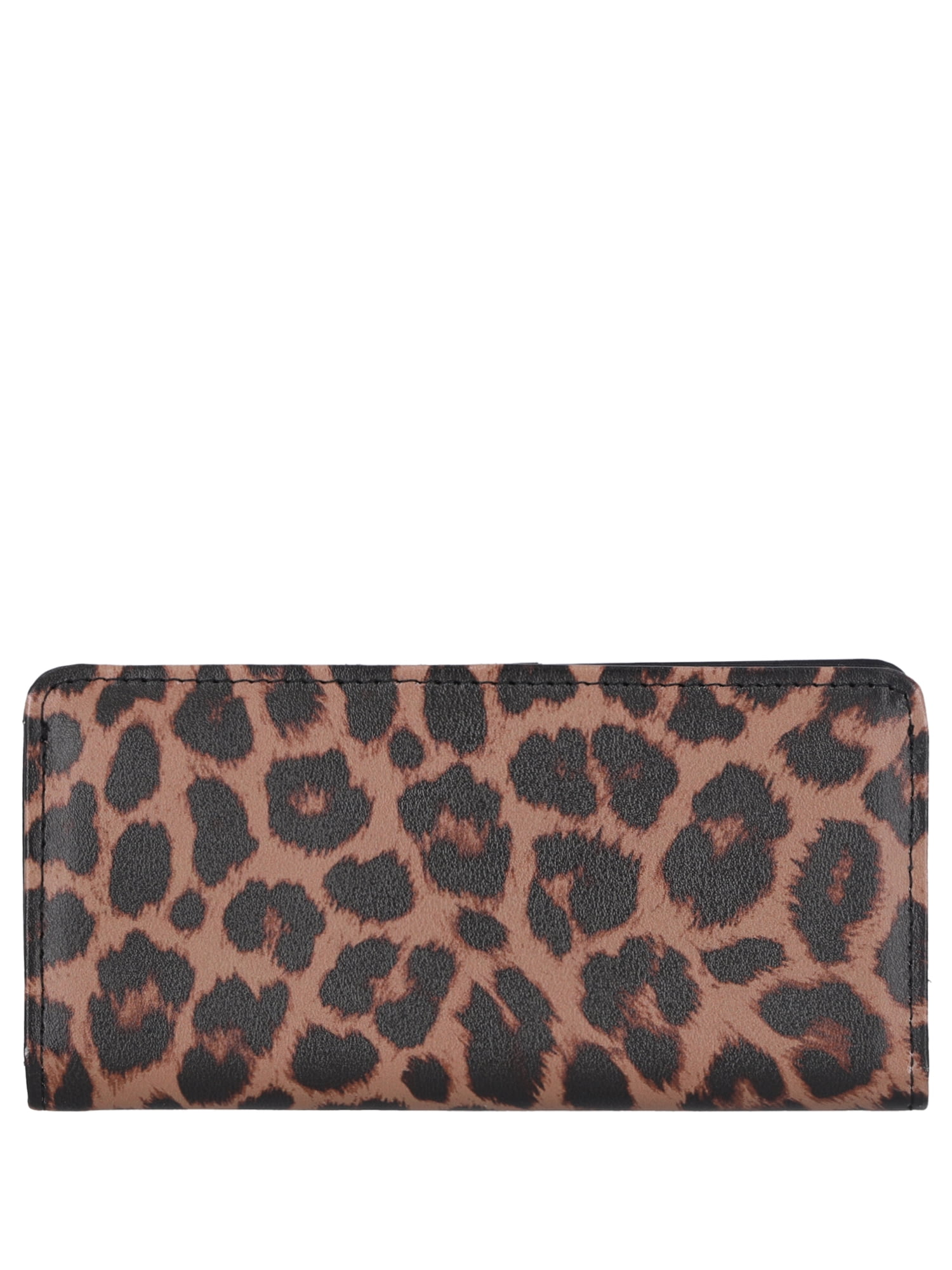 Time and Tru Women's Alexandra Slim Tab Wallet, Leopard Print - Walmart.com