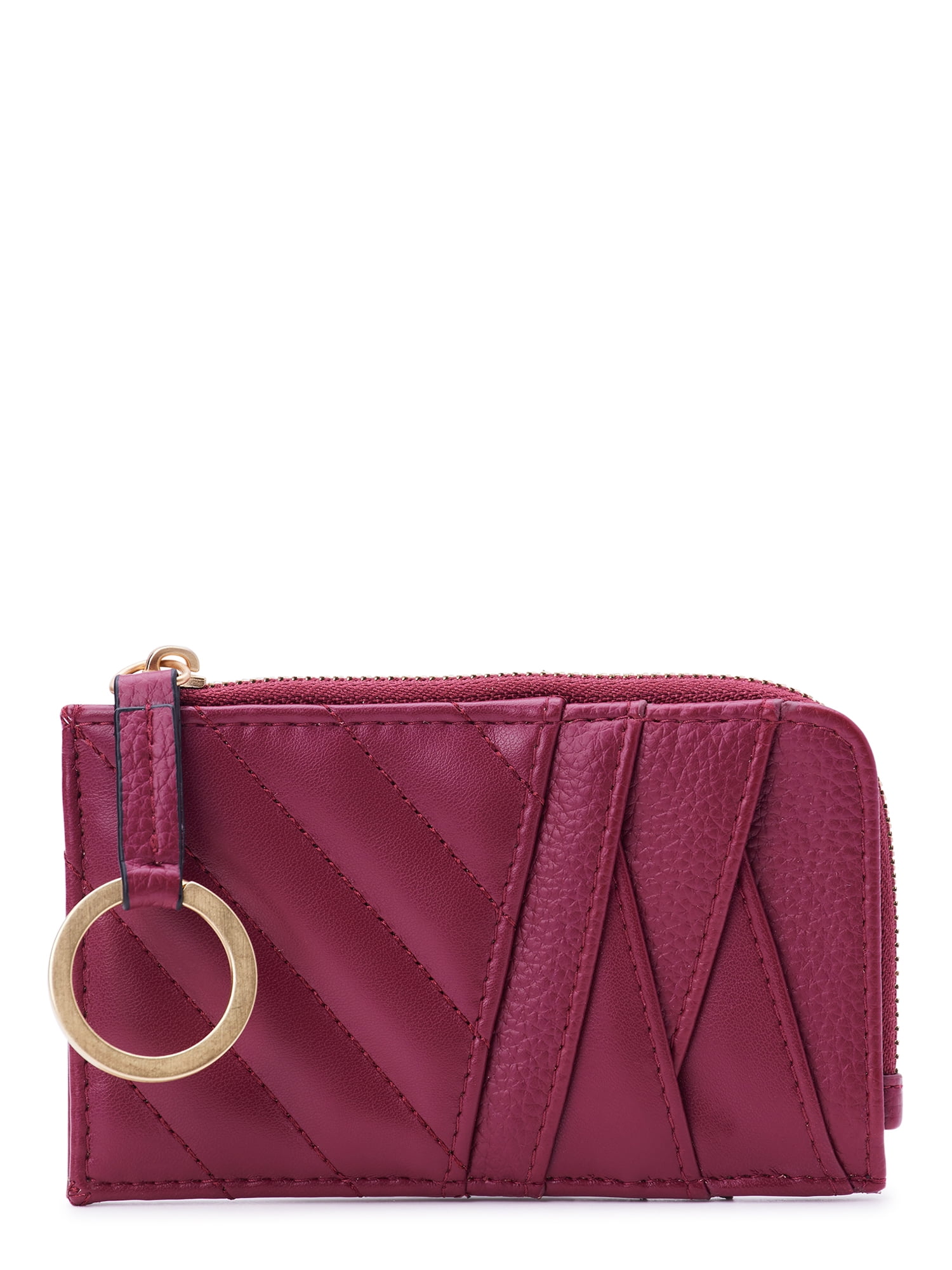 Time and Tru Women's Ari Card Case, Maroon Crush - Walmart.com